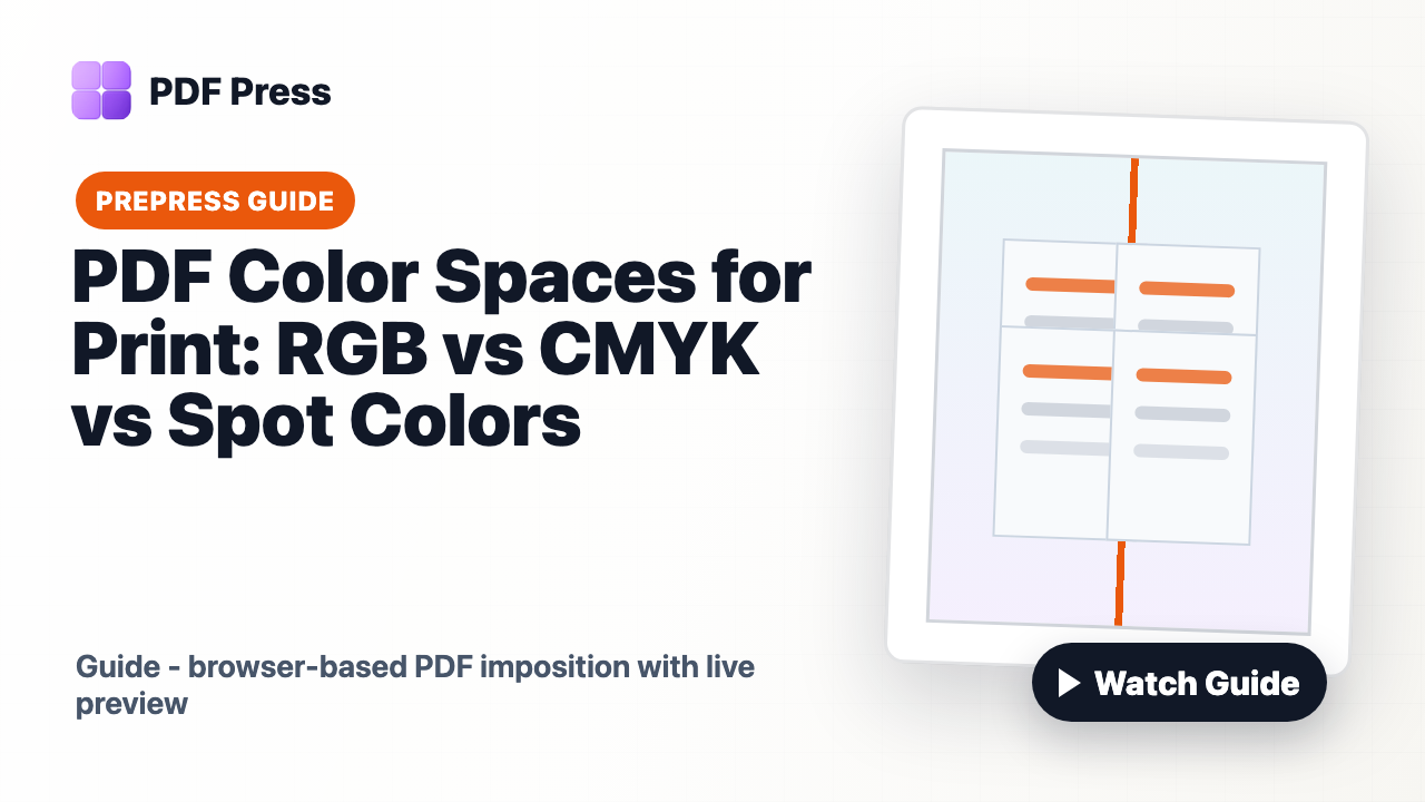 PDF Color Spaces for Print: RGB vs CMYK vs Spot Colors | PDF Press Blog