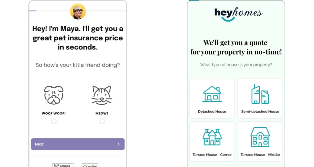 Konvertiere mehr Besucher mit interaktiven Flows | Heyflow
