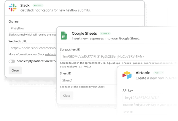Integrate, analyze, optimize | Heyflow