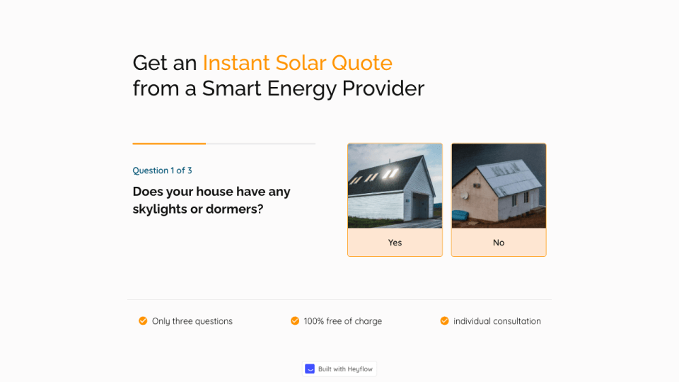 Energize Your Solar Lead Generation with Heyflow | Heyflow