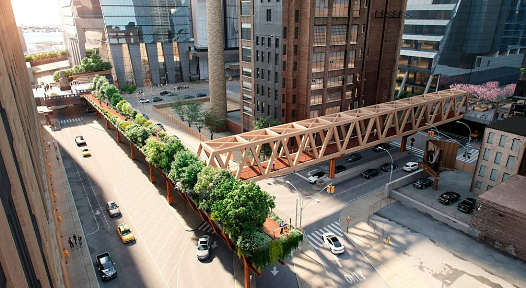 High Line Mass Timber Pedestrian Bridge - Mass Timber WIN Project ...