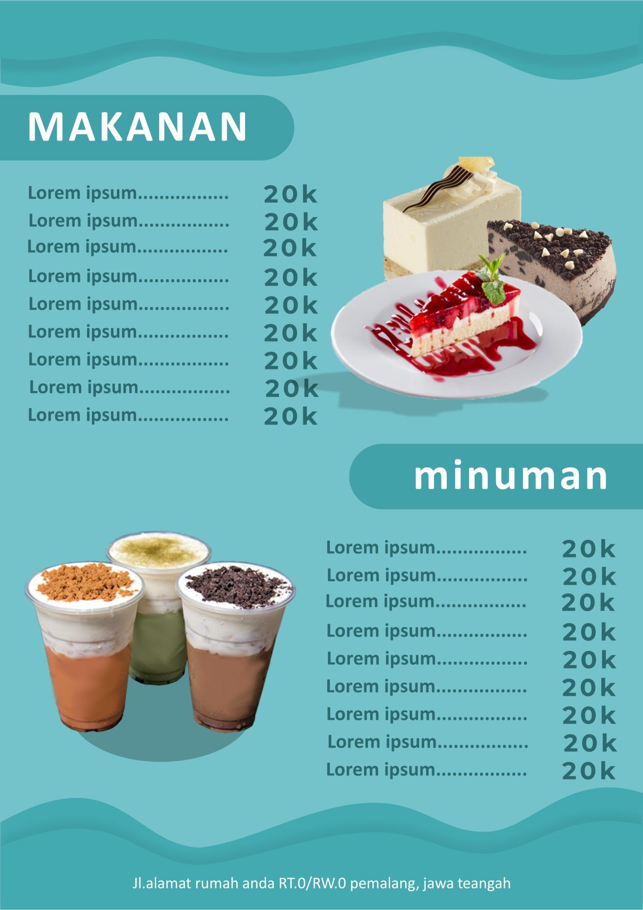 daftar menu makanan | Tristan Smart