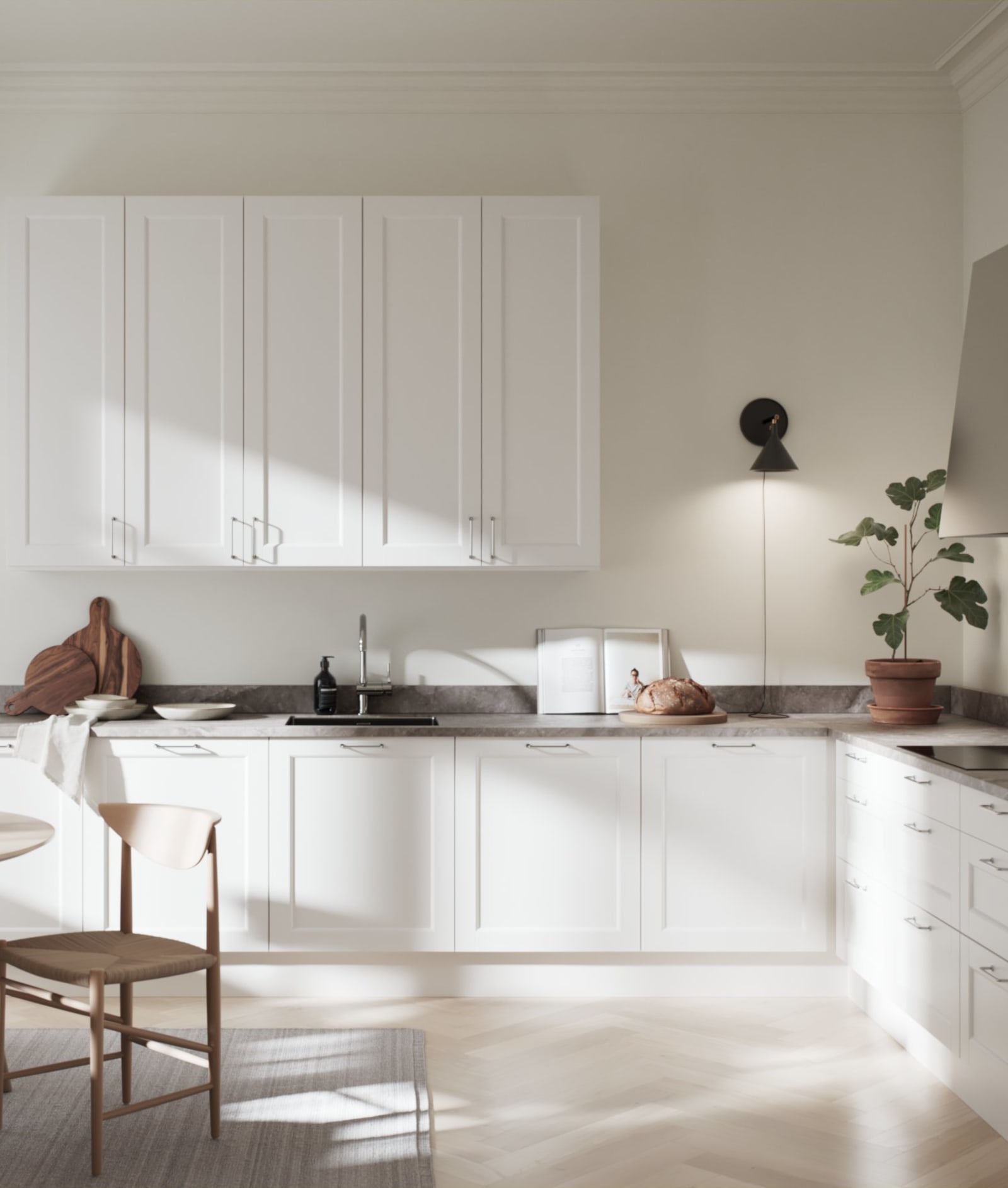 Freya Klassisk Hvit - klassisk kjøkkenmodell | Norema | Norema