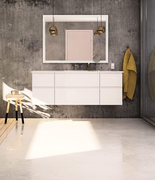 Luksusbad med kantlister i massivt tre: Focus Laminat | HTH