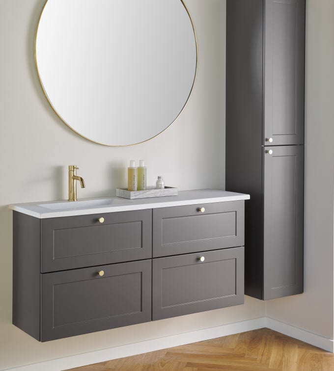 Varmt og naturligt badeværelse med Square Oliven | INVITA