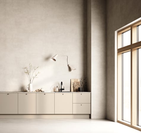Koselig kjøkken i lys mokka - Modell Stockholm | HTH