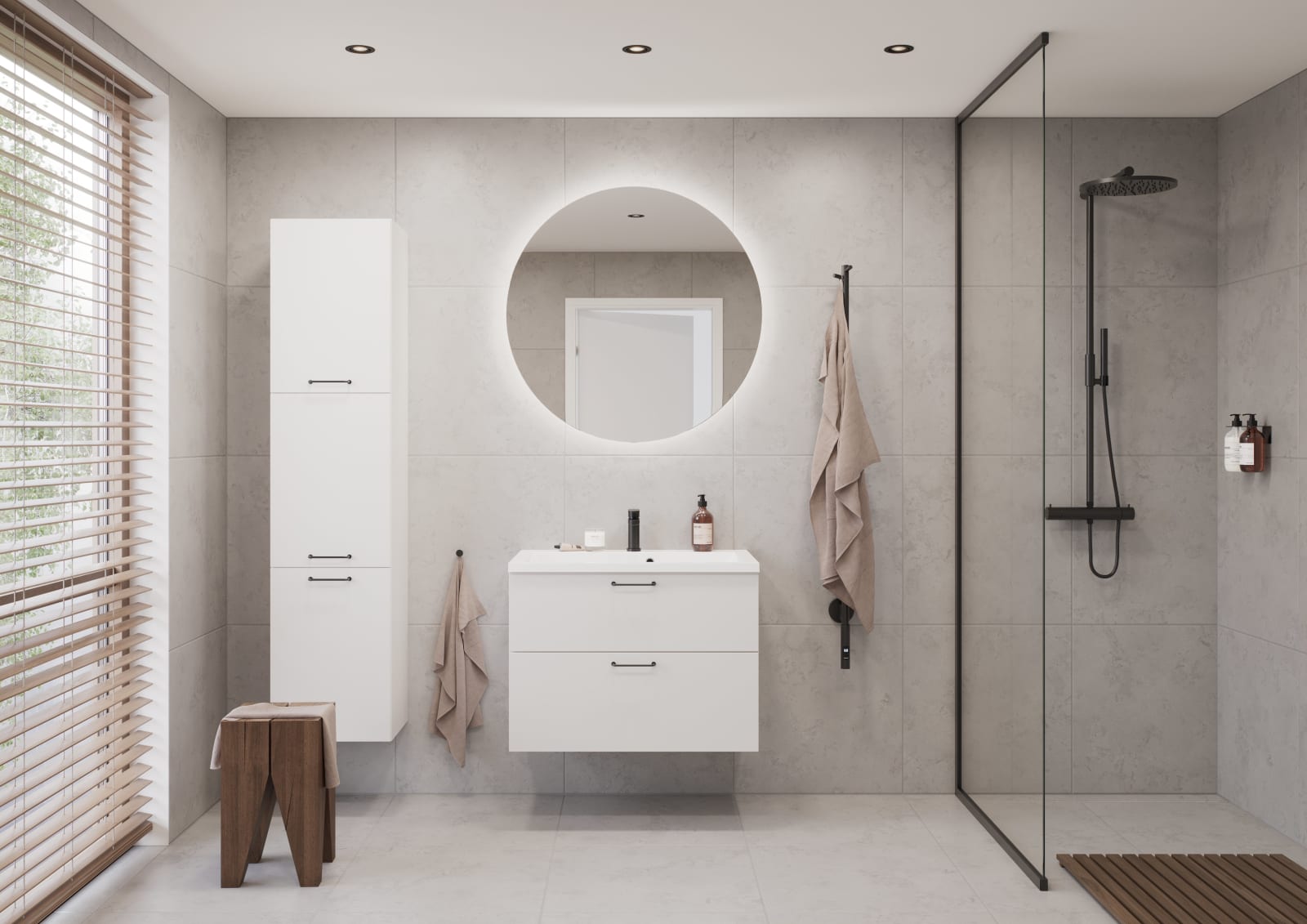 Baderomsinnredning | Lotus Klassisk Hvit | Norema