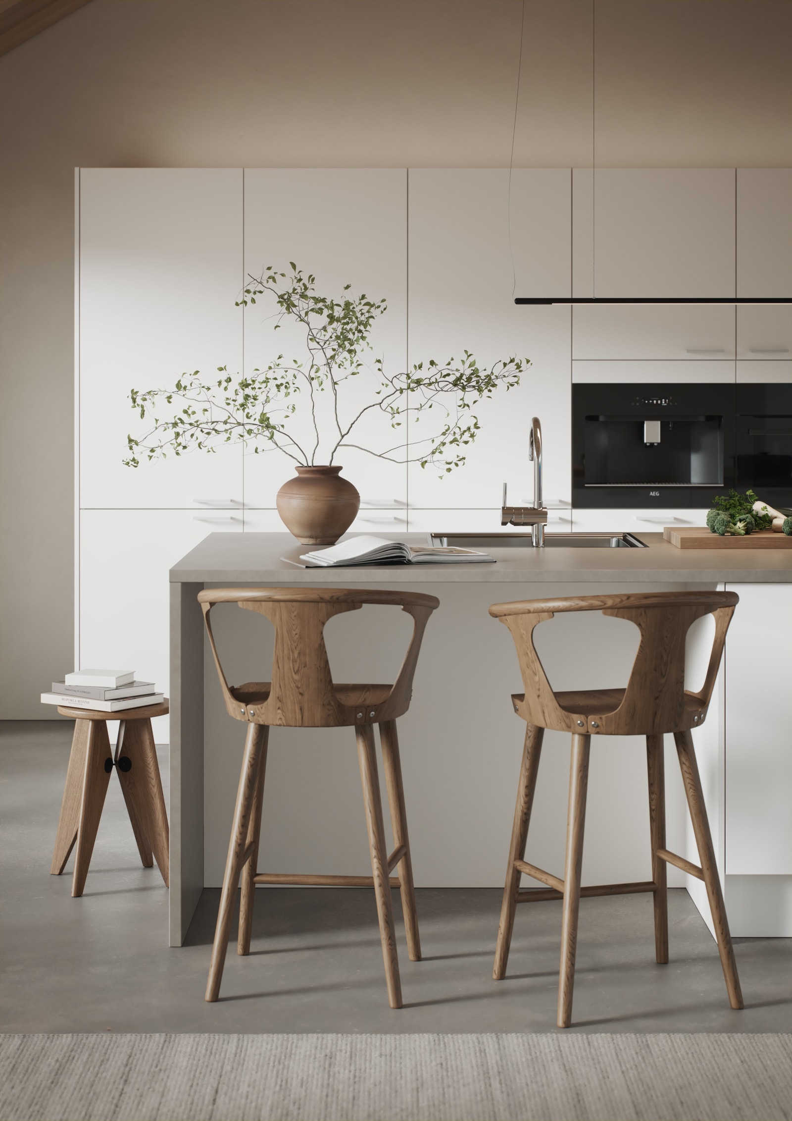 Hill - Glatt hvit front i 16 mm MDF | Norema