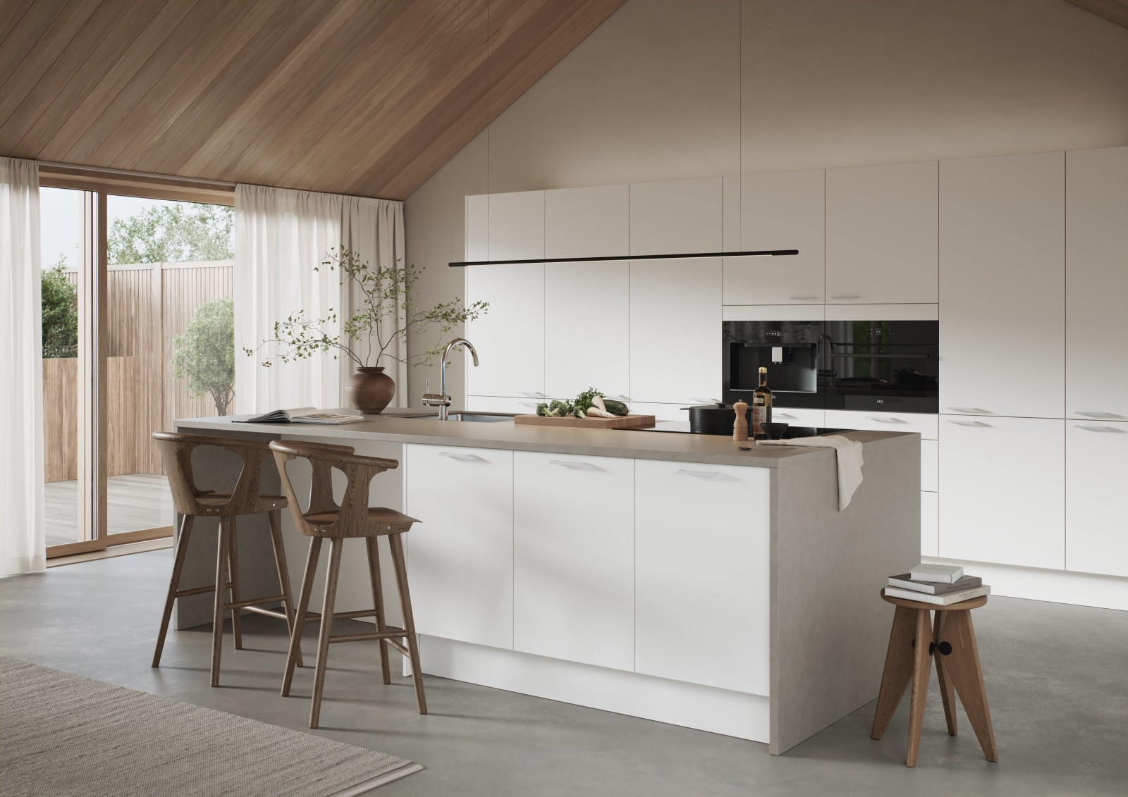 Hill - Glatt hvit front i 16 mm MDF | Norema