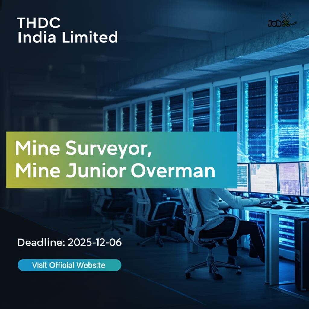 Mine Surveyor & Junior Overman Recruitment 2025 at THDC India Limited ...