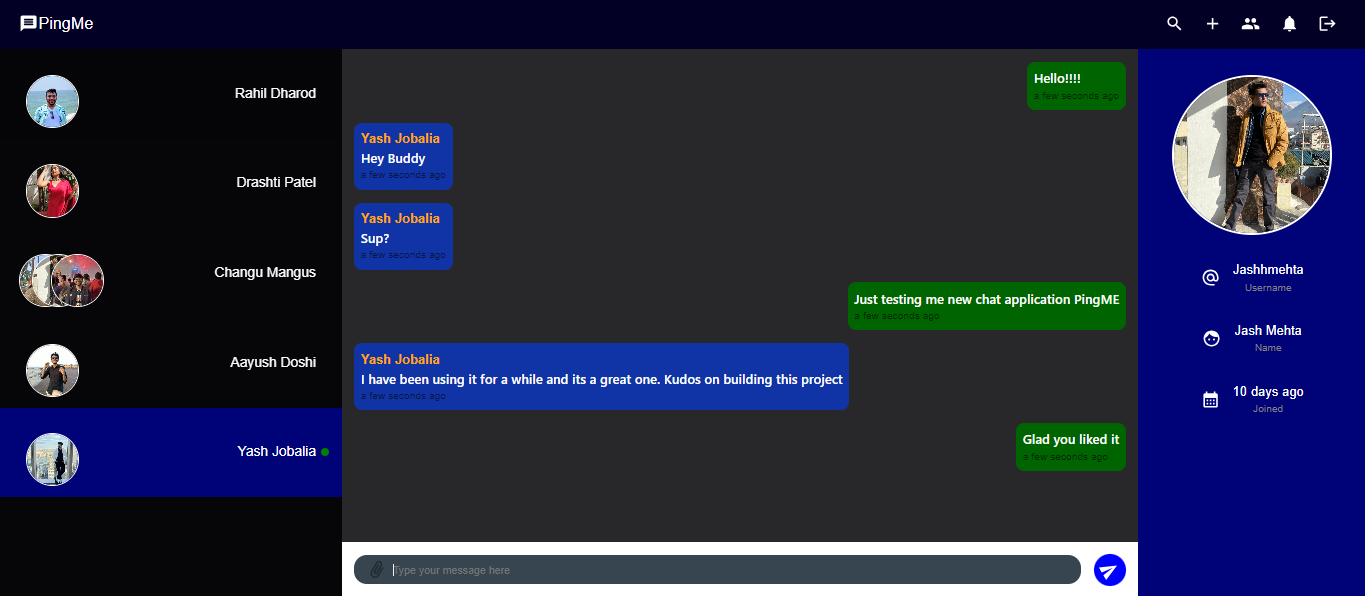 GitHub - Jashhmehta/Pingme-Frontend: PingME is a real-time chat application built with the MERN ...