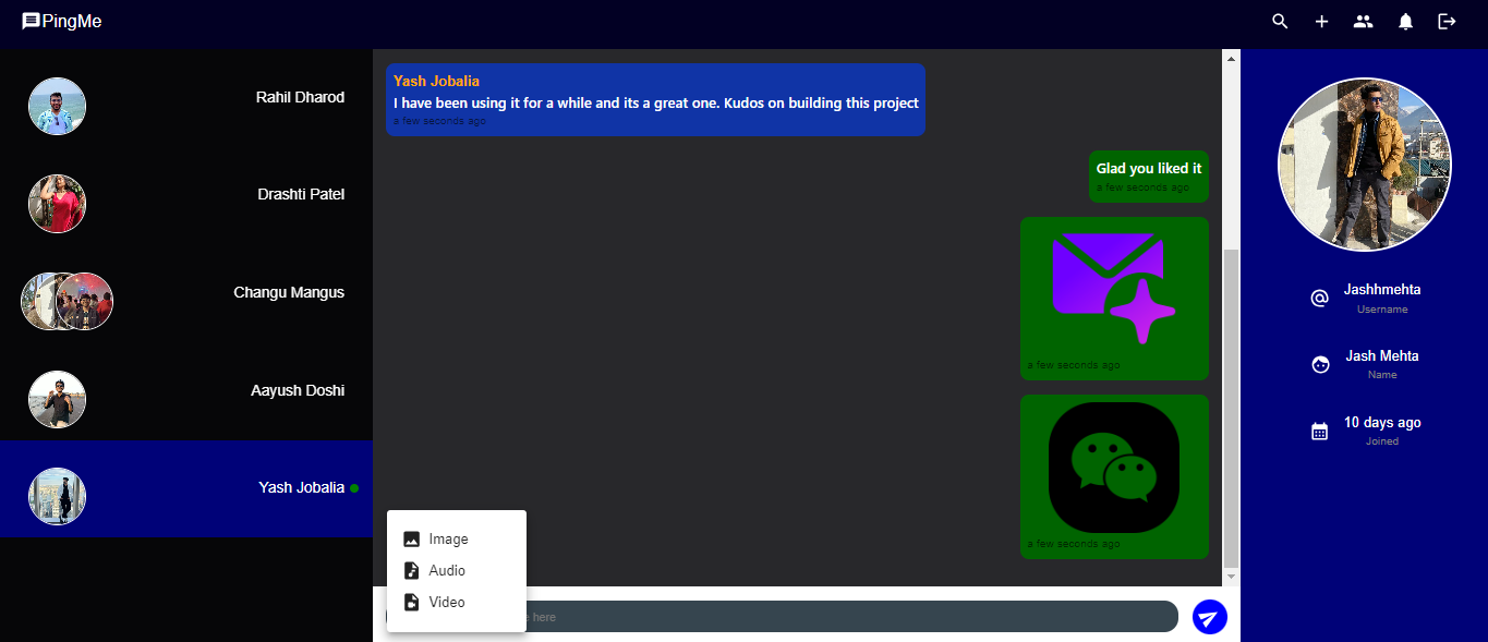GitHub - Jashhmehta/Pingme-Frontend: PingME is a real-time chat application built with the MERN ...