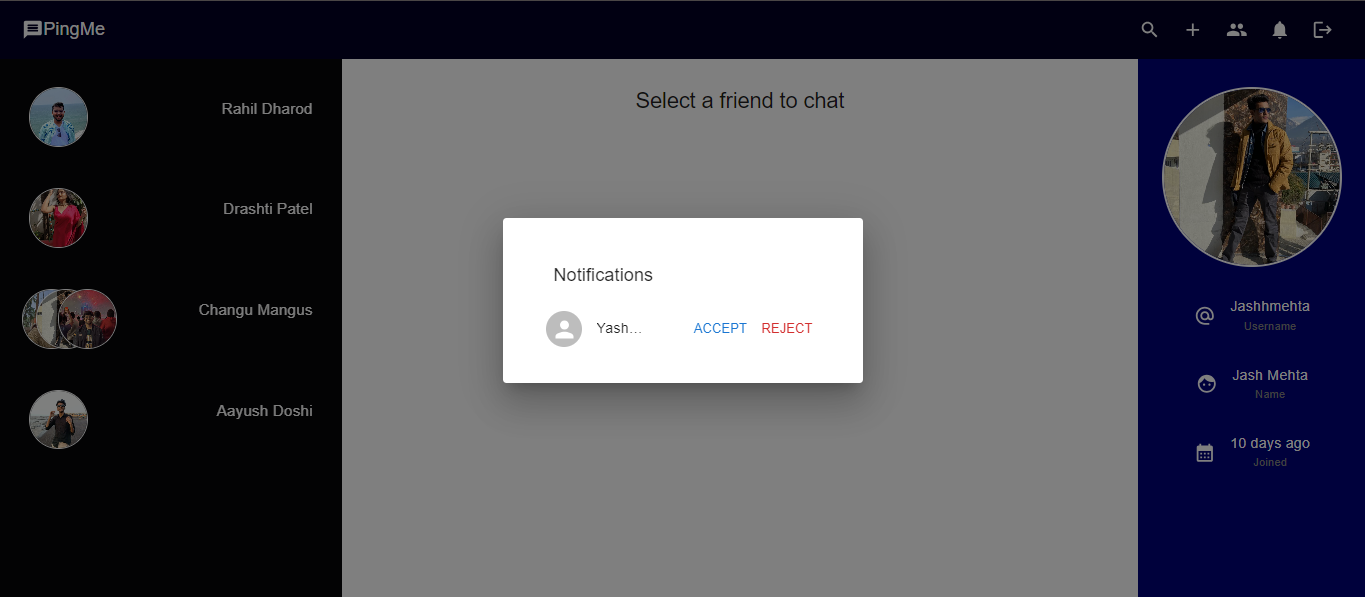 GitHub - Jashhmehta/Pingme-Frontend: PingME is a real-time chat application built with the MERN ...