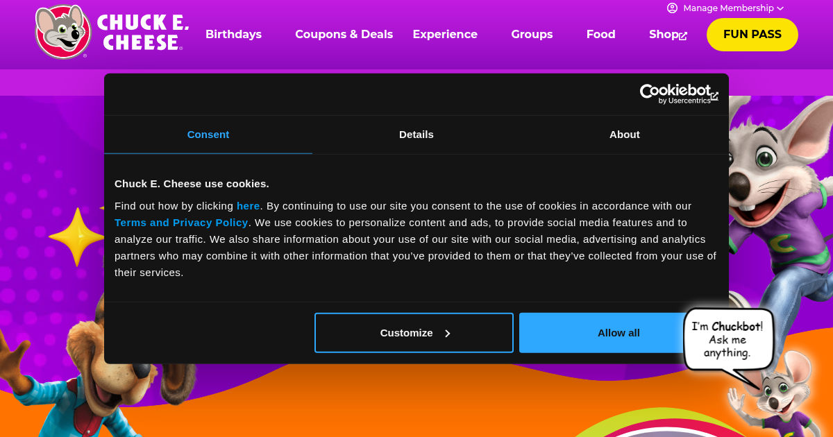 Chuck E. Cheese's Reviews - Check out reviews of chuckecheese.com ...