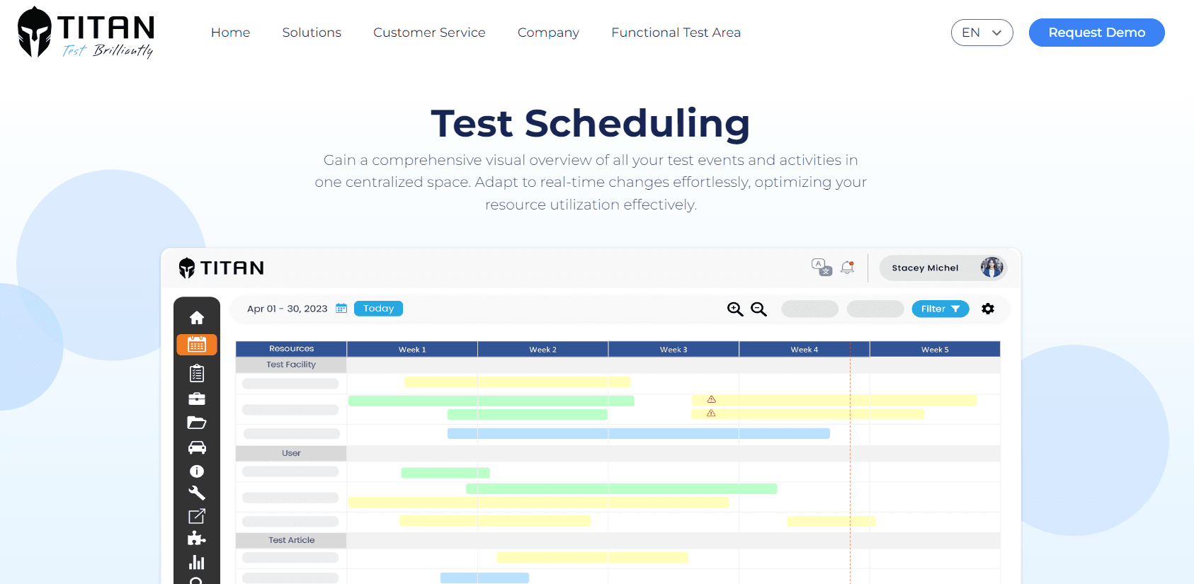Effortless Test Scheduling with TITAN's Calendar