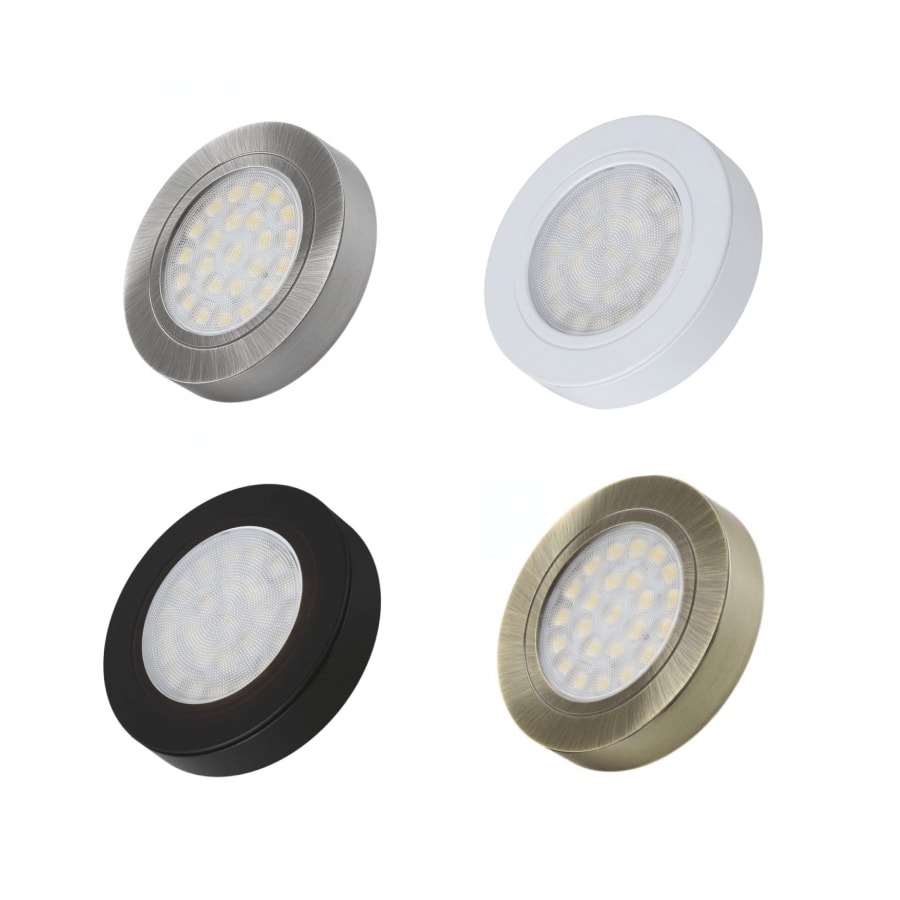 12V LED Spotlight - Oval Surface Mount‚ 2W - Black‚ White‚ Silver or Gold