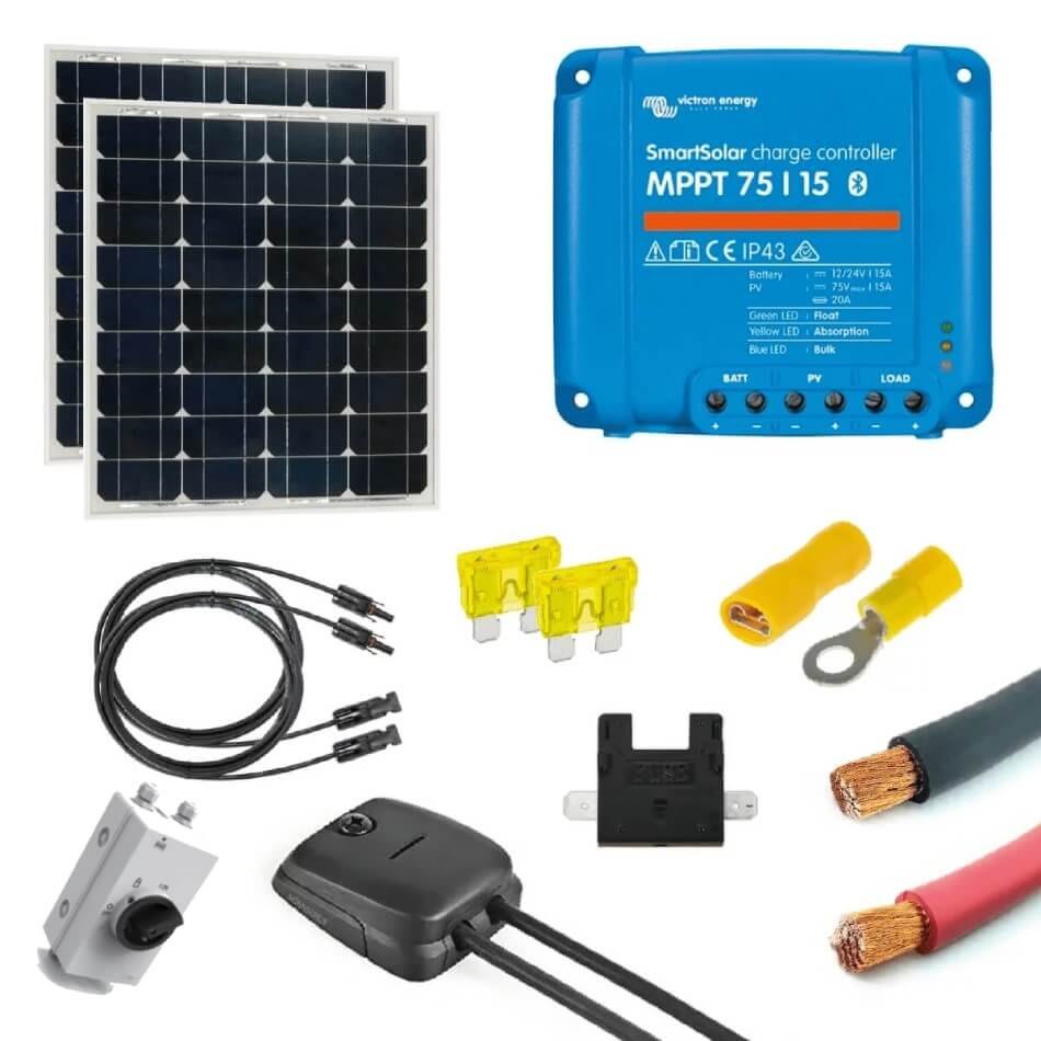 180W Solar Panel Kit – Includes Victron MPPT & 2x 90W Rigid Panel