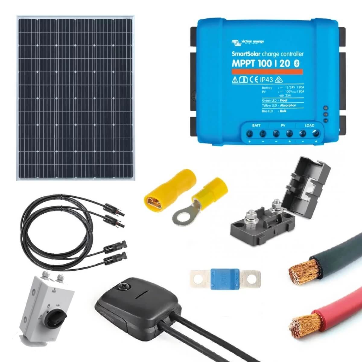 250W Solar Panel Kit - Includes Victron MPPT & 250W Rigid Panel