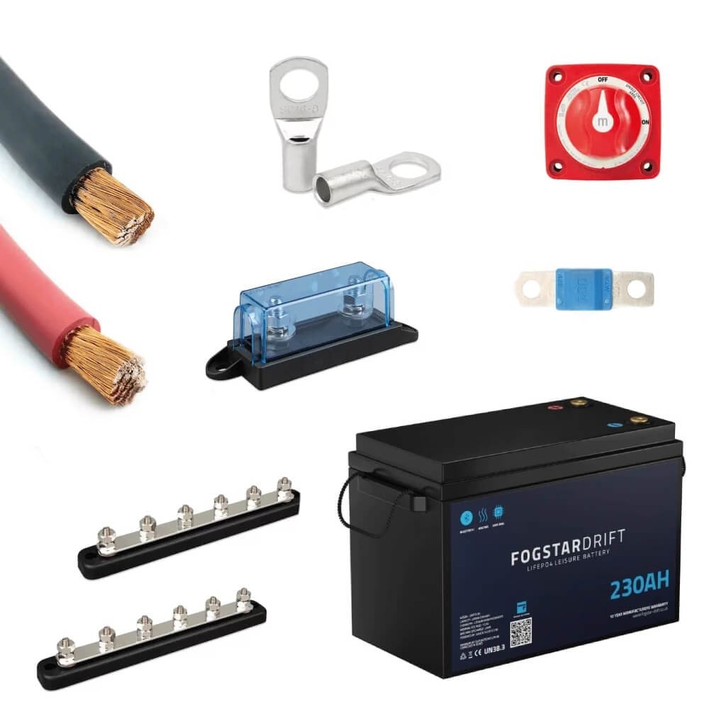 Fogstar lithium battery w. 150A busbar kit - nohma.com ⚡