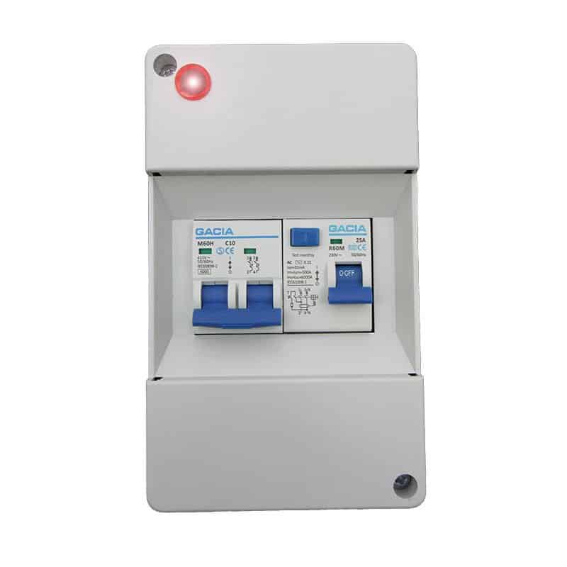 Mini Consumer Unit - 25A RCD & 10A double pole MCB - nohma.com ⚡