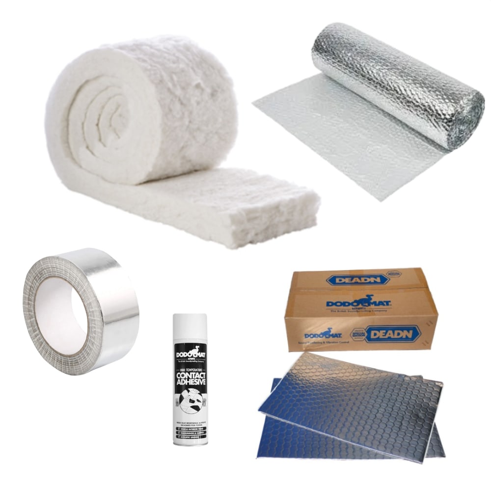 Campervan insulation kit inc. wool, vapour barrier & deadening