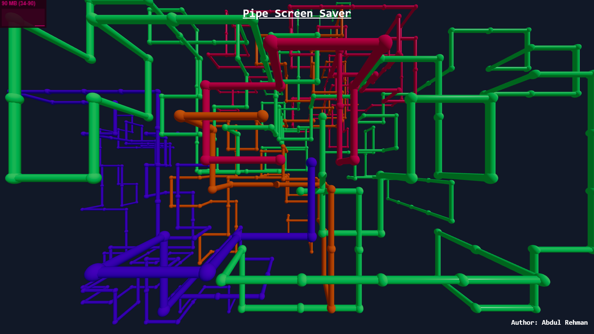 GitHub - abdulrehmanwaseem/3D-Pipe-Screen-Saver: A 3D Pipe Screen Saver (Windows 95) built using ...