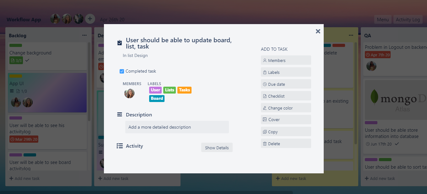 GitHub - LianHirsh/Workflow: Trallo-based task management system. The ...
