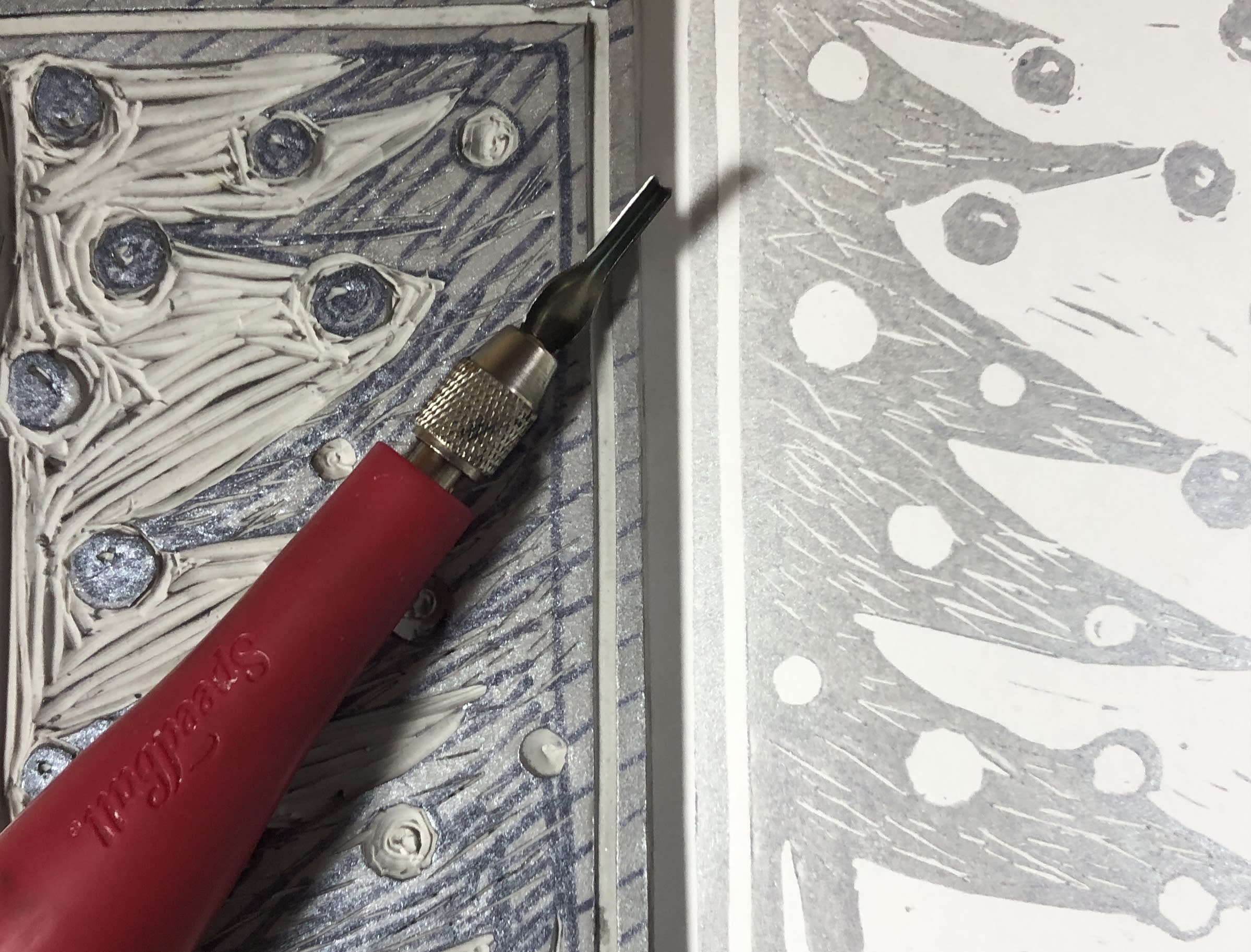 Nature(+) Holiday Cards Linoleum Block Printmaking | Bernheim Forest ...