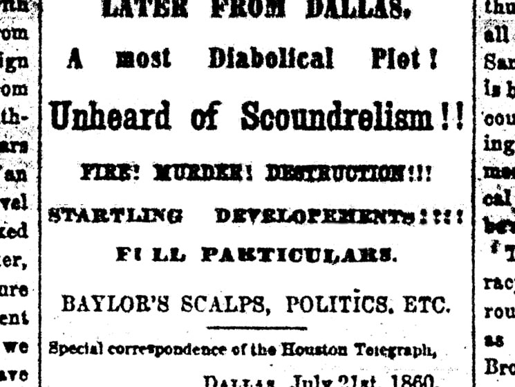 Fire of 1860 - Legacy Dallas