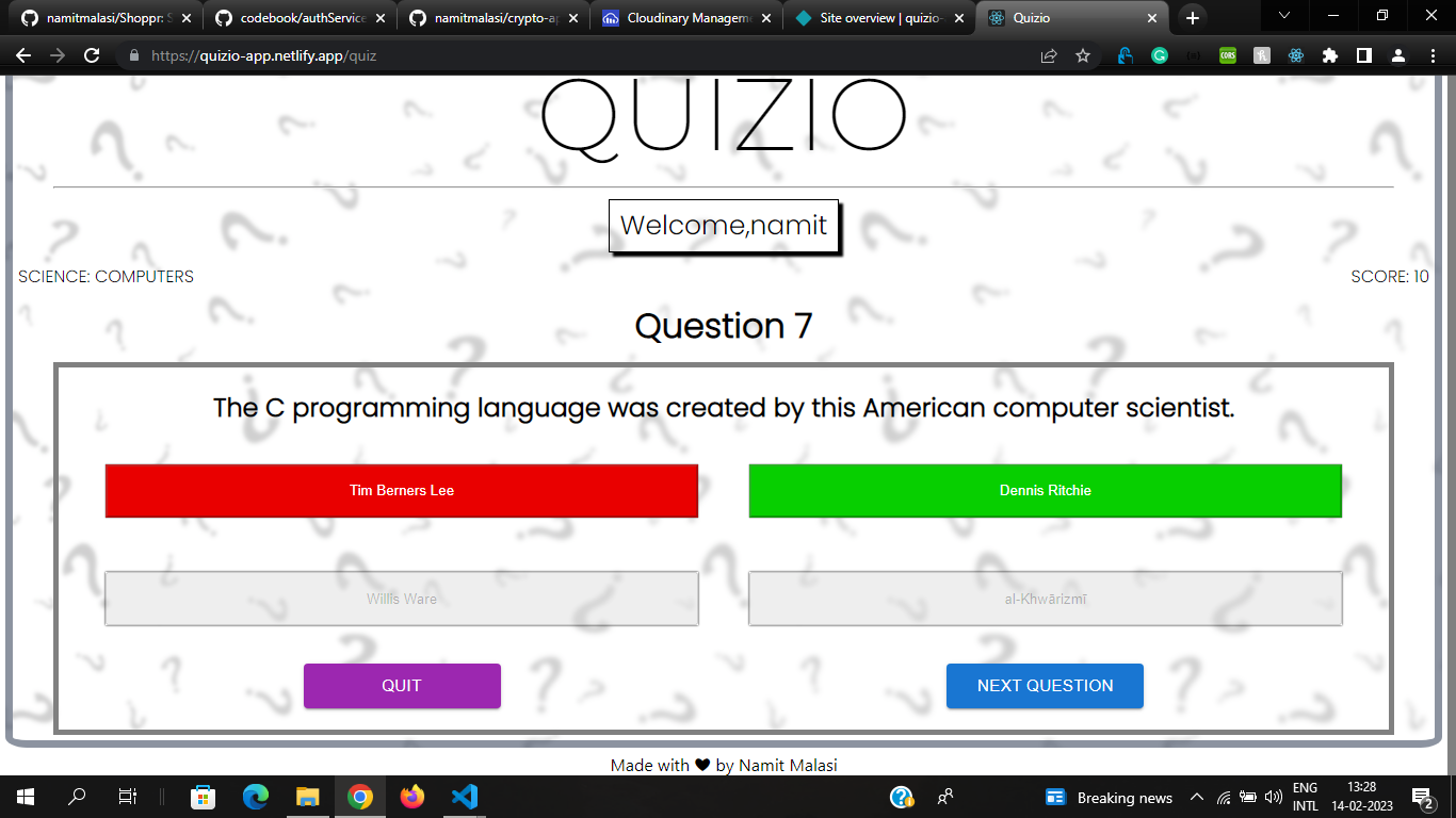 GitHub - namitmalasi/react-quiz