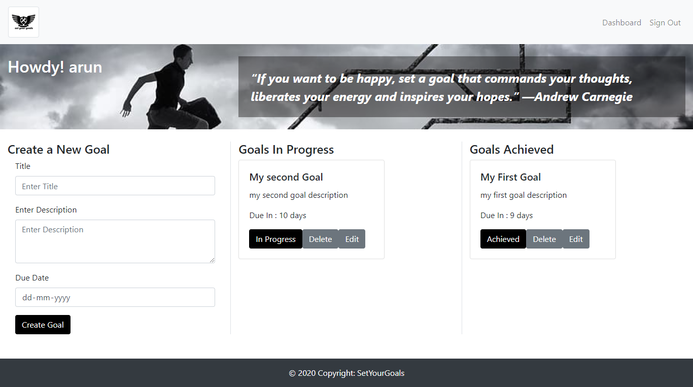 GitHub - arrunks/goal-setter: A goal setting app made for demo purpose ...