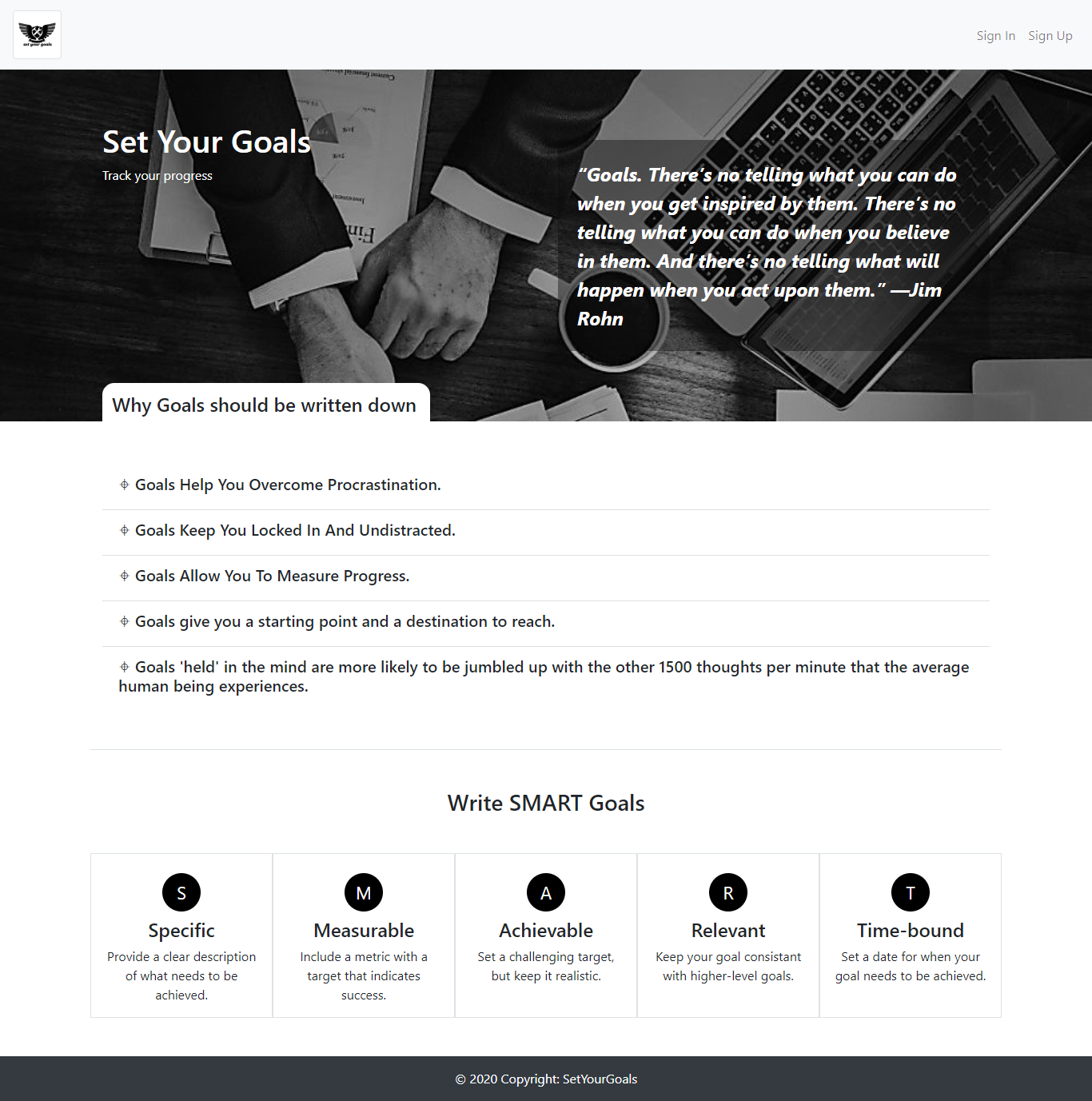 GitHub - arrunks/goal-setter: A goal setting app made for demo purpose only.Built using React ...