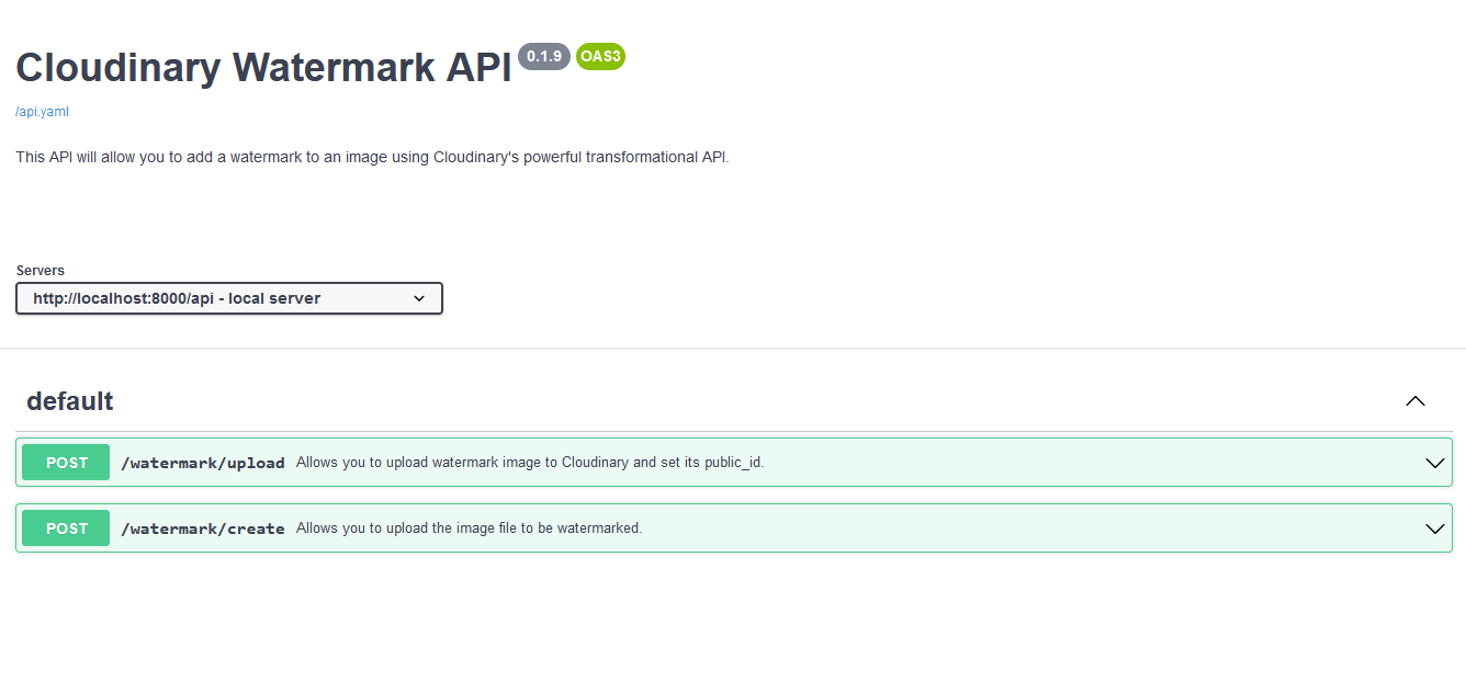 GitHub - victorokech/cloudinary-watermark-api: Simple Cloudinary Watermark API using Laravel ...