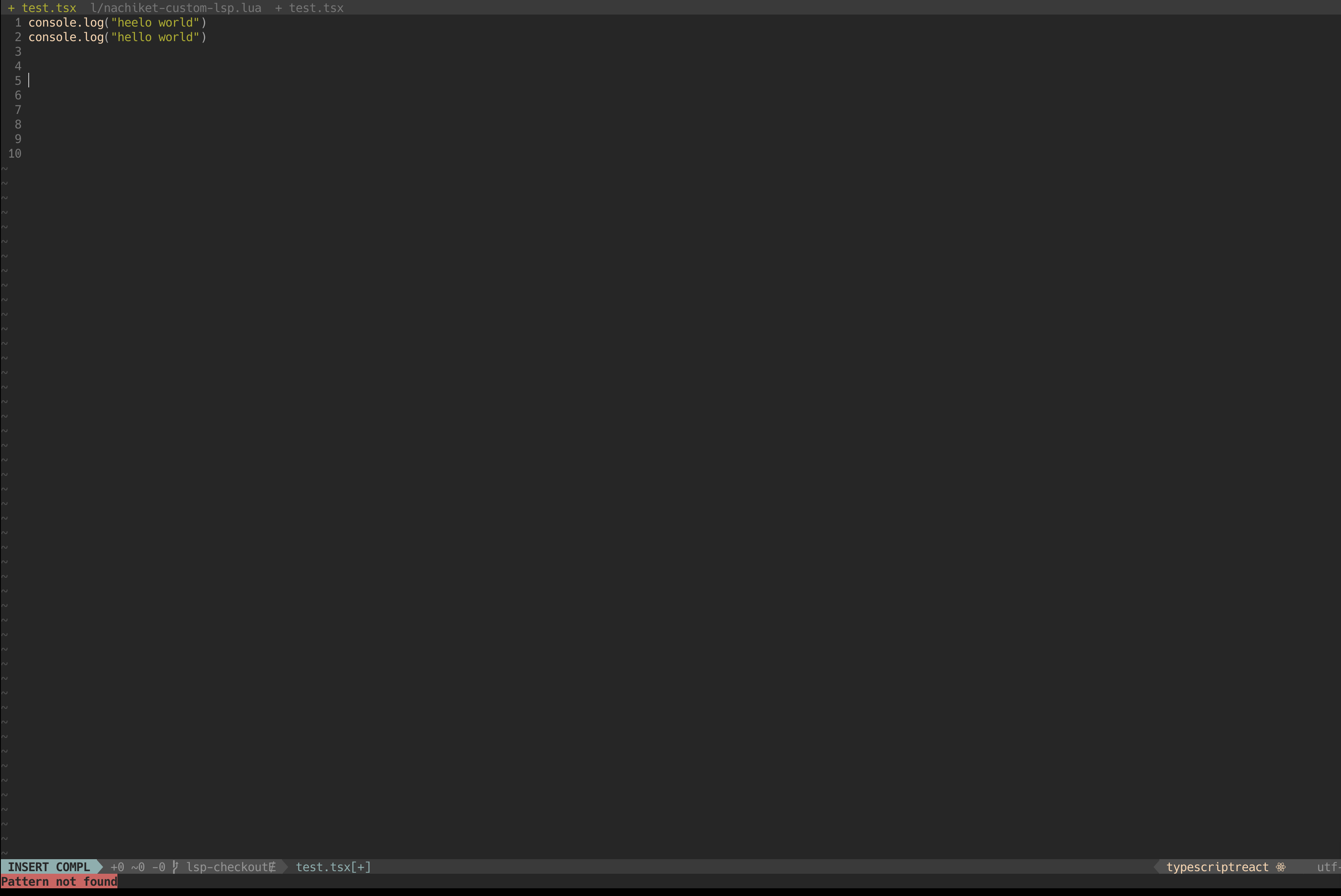 Errors Using Native Lsp With Compe Completion Rneovim