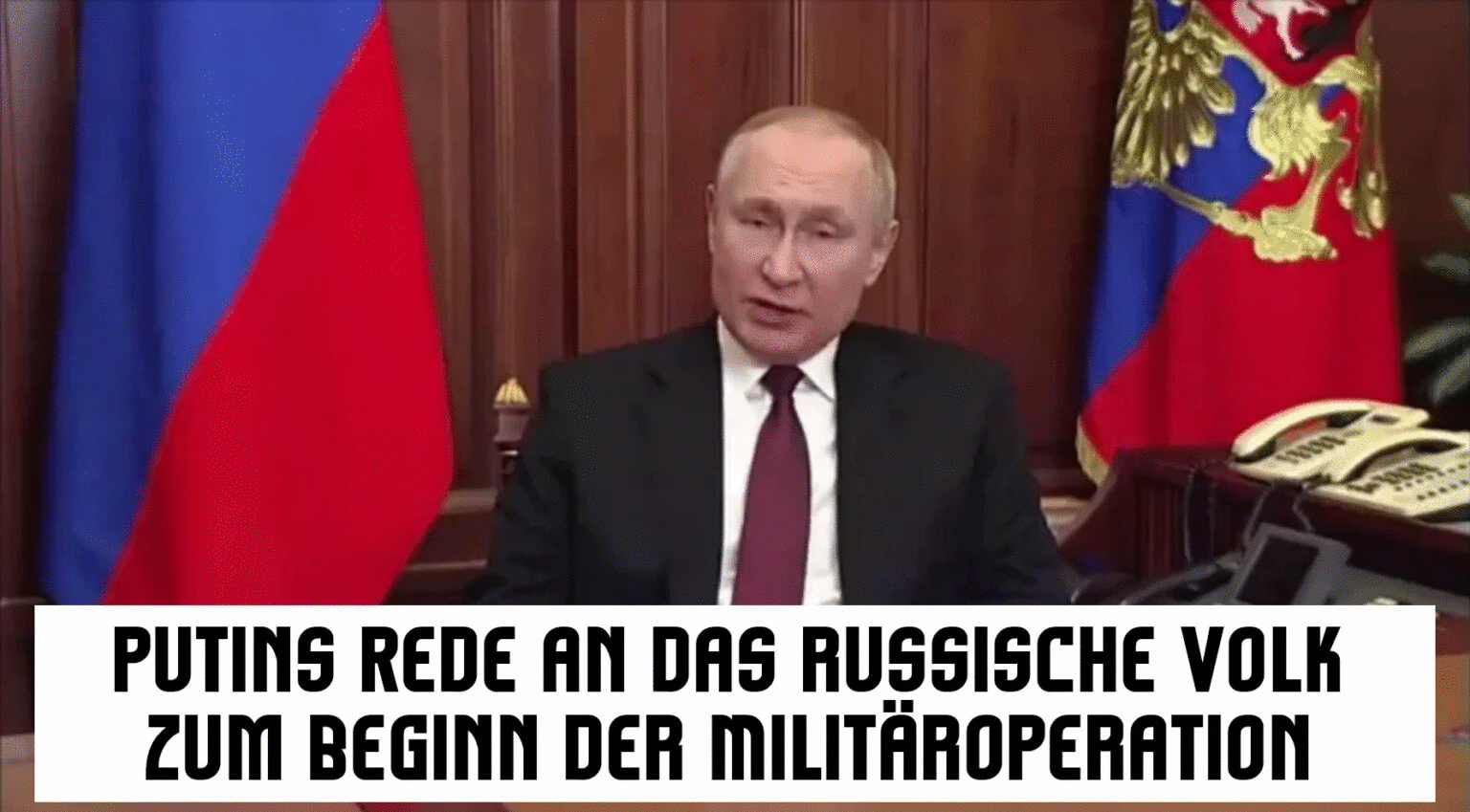 Wladimir Putins Rede an das russische Volk zum Beginn der ...