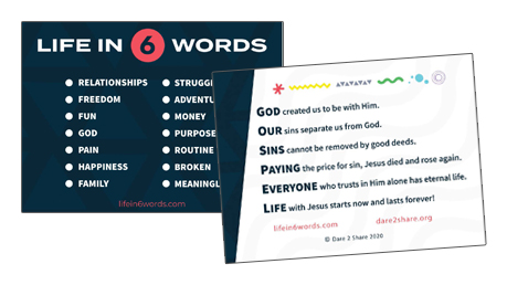 Remember and share the Gospel with simple and easy to use cards