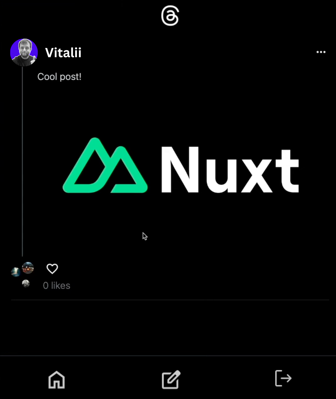 Github Vetal7777threads Clone This Is A Threads Clone Meta Pwa Made With Nuxt 3 Vue Js