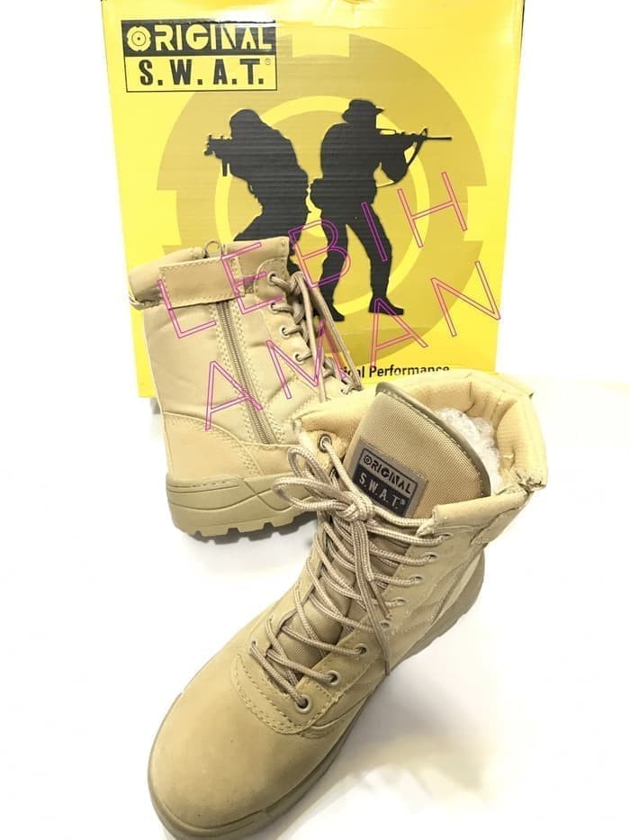Jual Sepatu Army Original SWAT 8 Tactical Boots Import Airsoft Outdoor ...