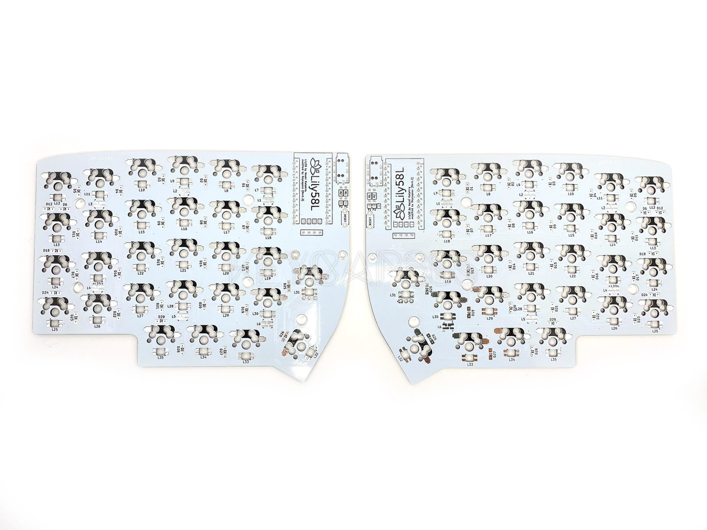 Lily58L Split Keyboard PCB | MX White PCB | KC10040_MX-WH