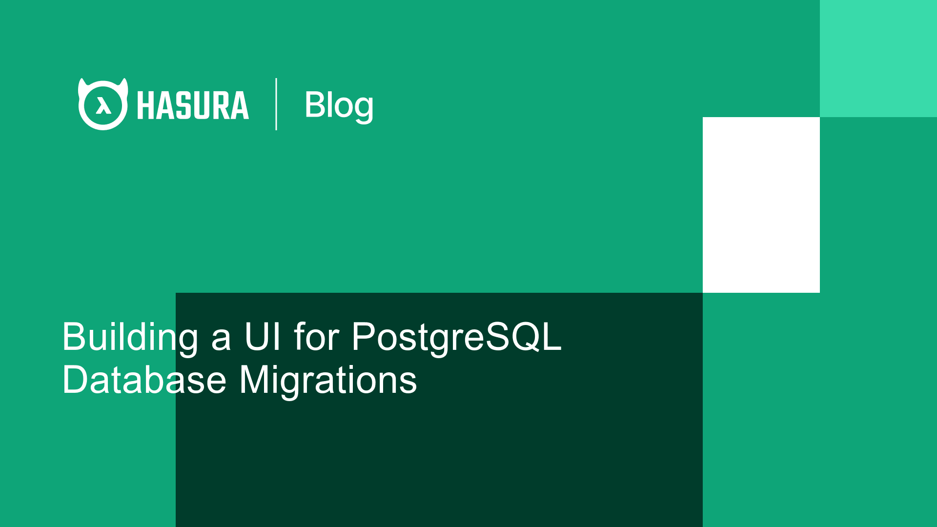 Building a UI for PostgreSQL Database Migrations