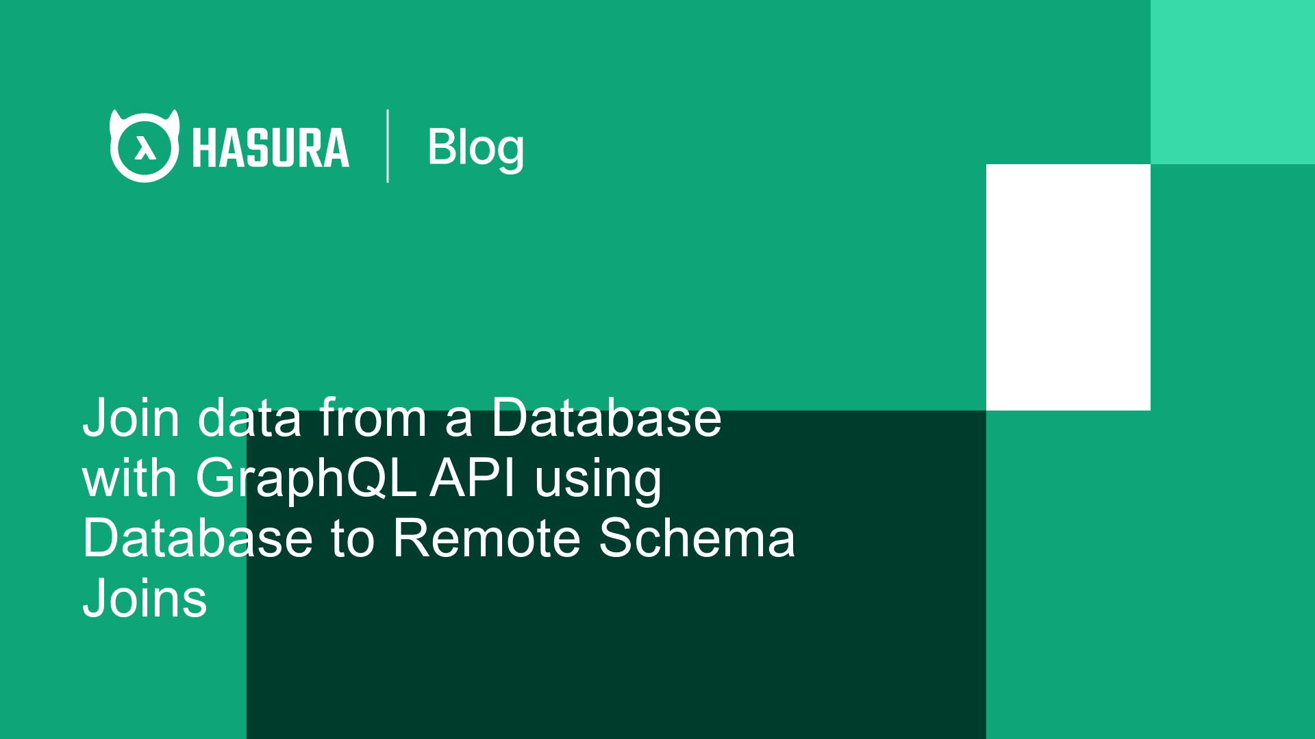 Join data from a Database with GraphQL API using Database to Remote ...