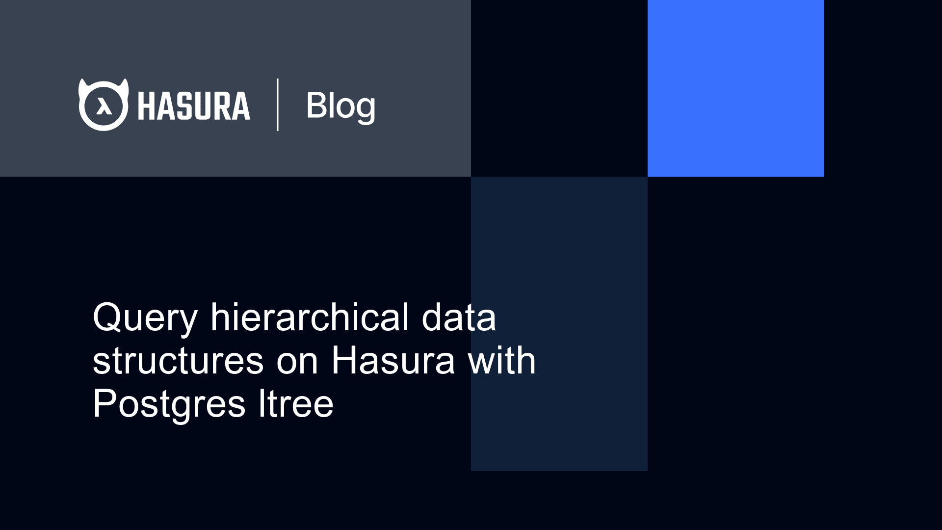 Query hierarchical data structures on Hasura with Postgres ltree