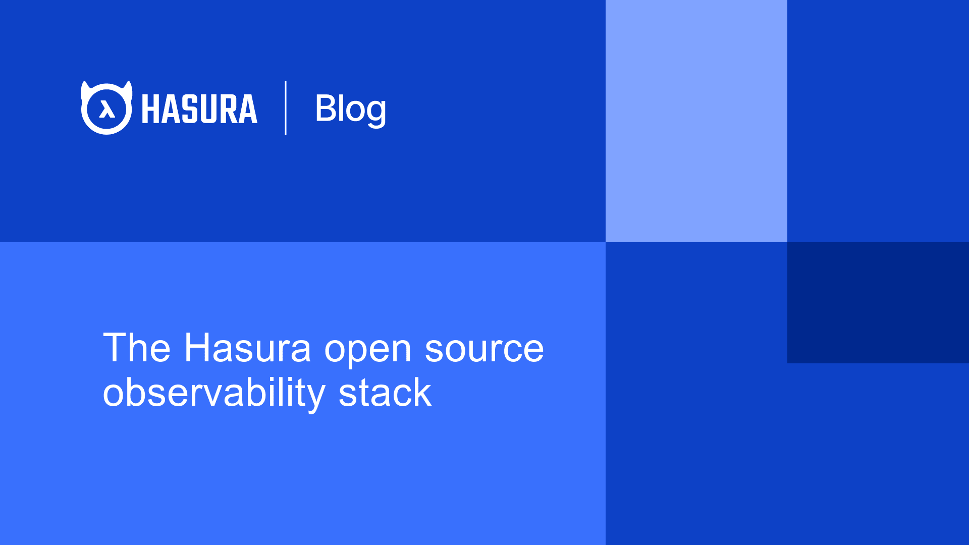 The Hasura open source observability stack