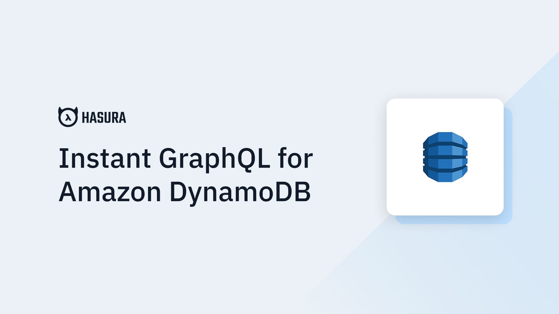 Instant Realtime GraphQL APIs on Amazon DynamoDB - Hasura