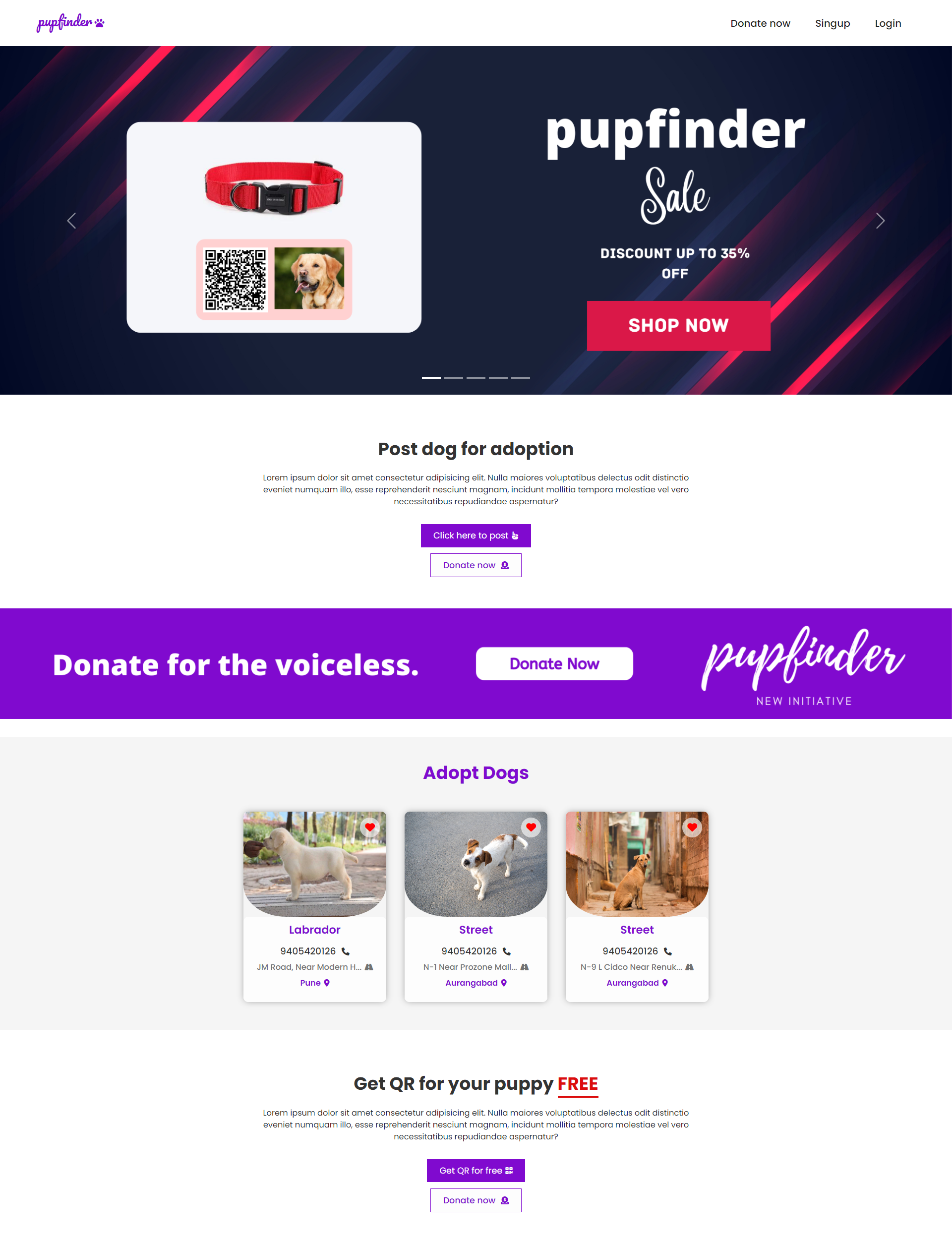 GitHub - dhananjaykuber/pupfinder: A platform dedicated to promoting ...