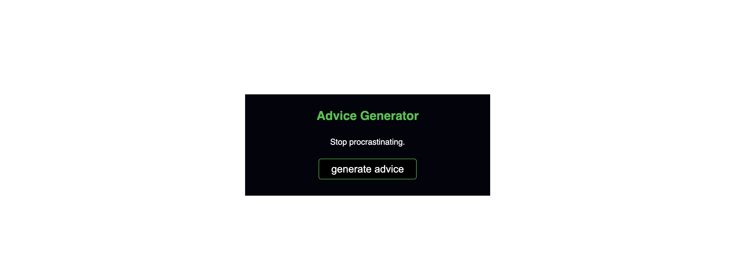 GitHub - dharmelolar/random-advice-generator GitHub - dharmelolar/random-advice-generator