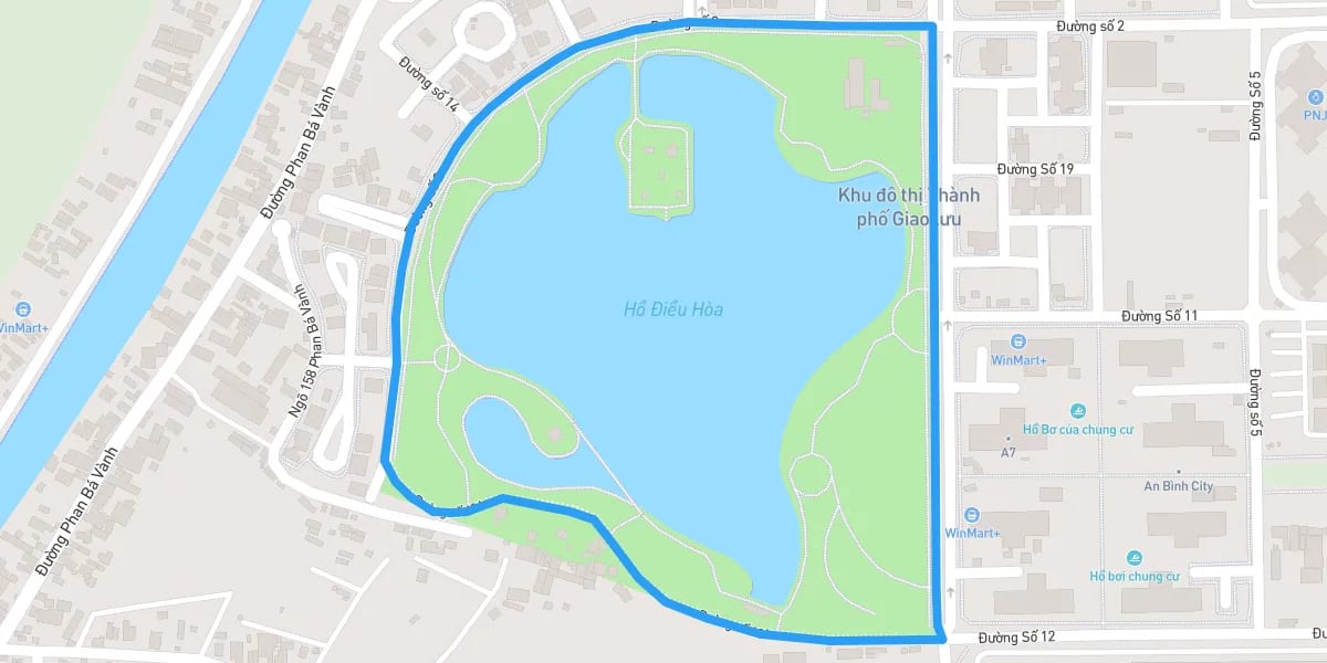 Dieu Hoa Lake Park | Running Route in Ha Noi, Vietnam
