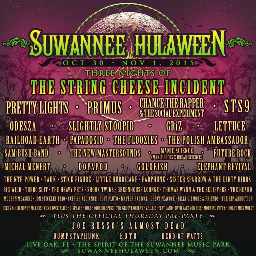 Suwannee Hulaween 2015 Finalizes Lineup Suwannee Hulaween 2015 Finalizes Lineup