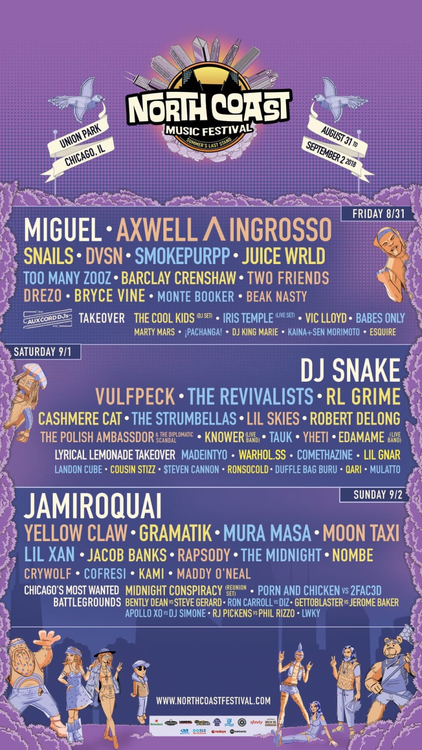 North Coast Music Festival Details Initial 2018 Lineup North Coast Music Festival Details Initial 2018 Lineup