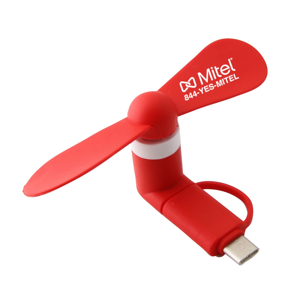 Mobile Fan w/ USB Type C Plug - CosmoPromosCosmoPromos